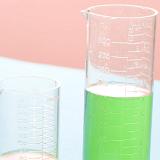 Free Stock Image Of Two Measuring Beakers Filled With Green Liquid
